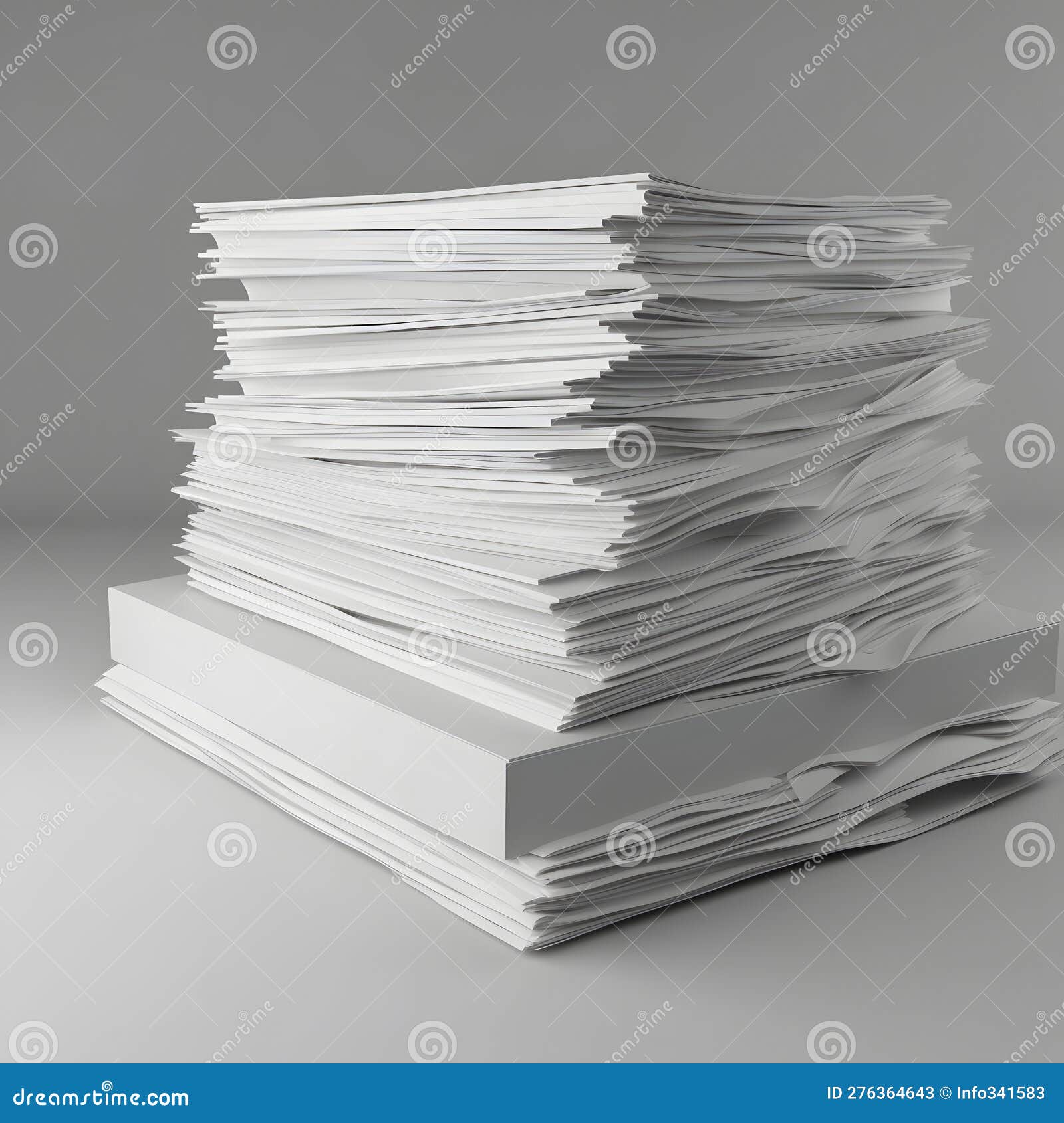 A Stack of White Copy Paper in a Printer Tray Hyper-reali Two Created ...