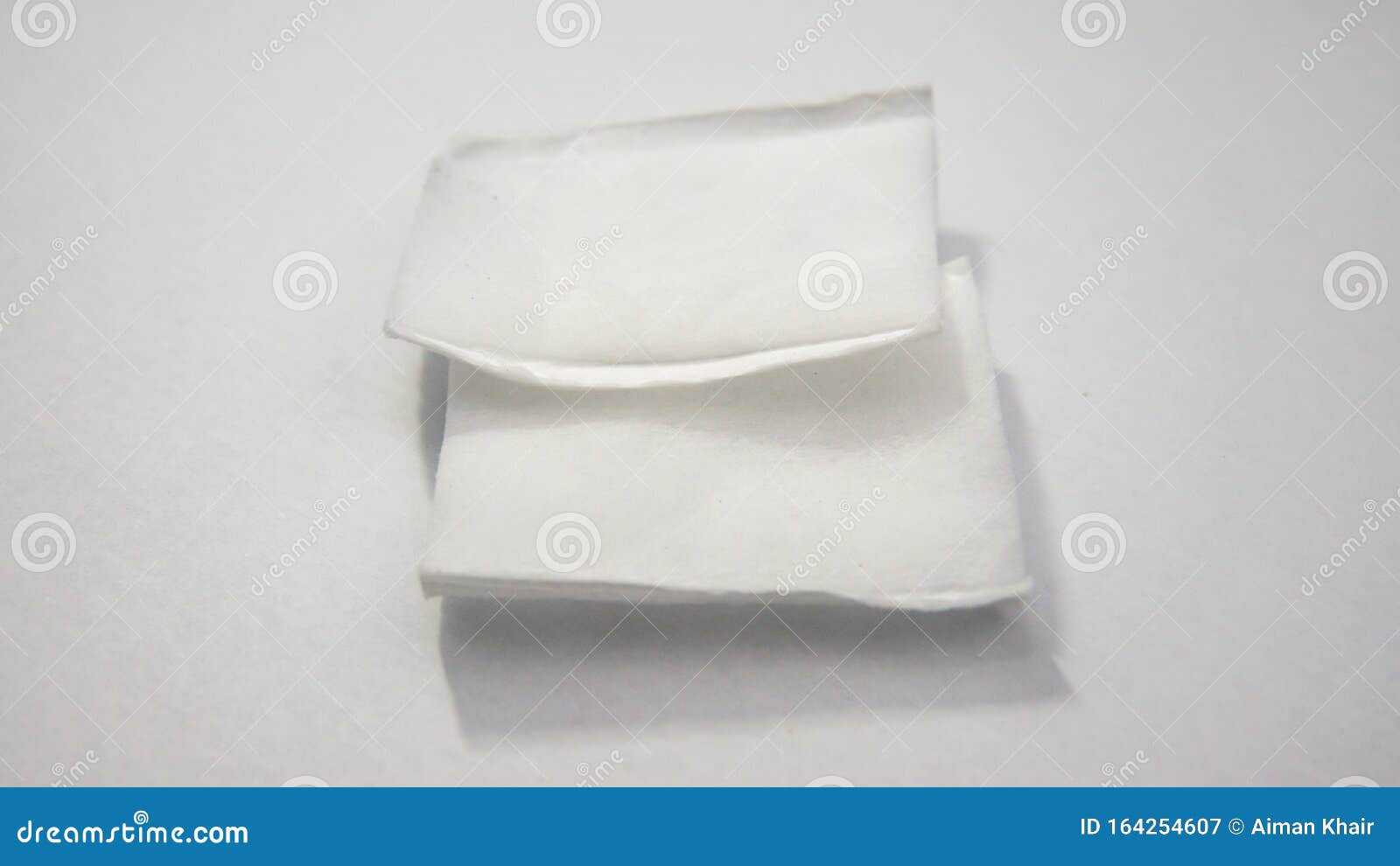 Stack of White Cotton Pad on a Isolated White Background Stock Image ...