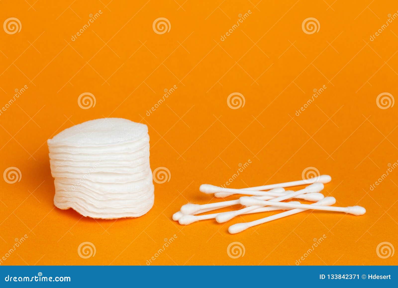 Stack of White Cotton Sponge Pads and Swabs with Copyspace Stock Image ...