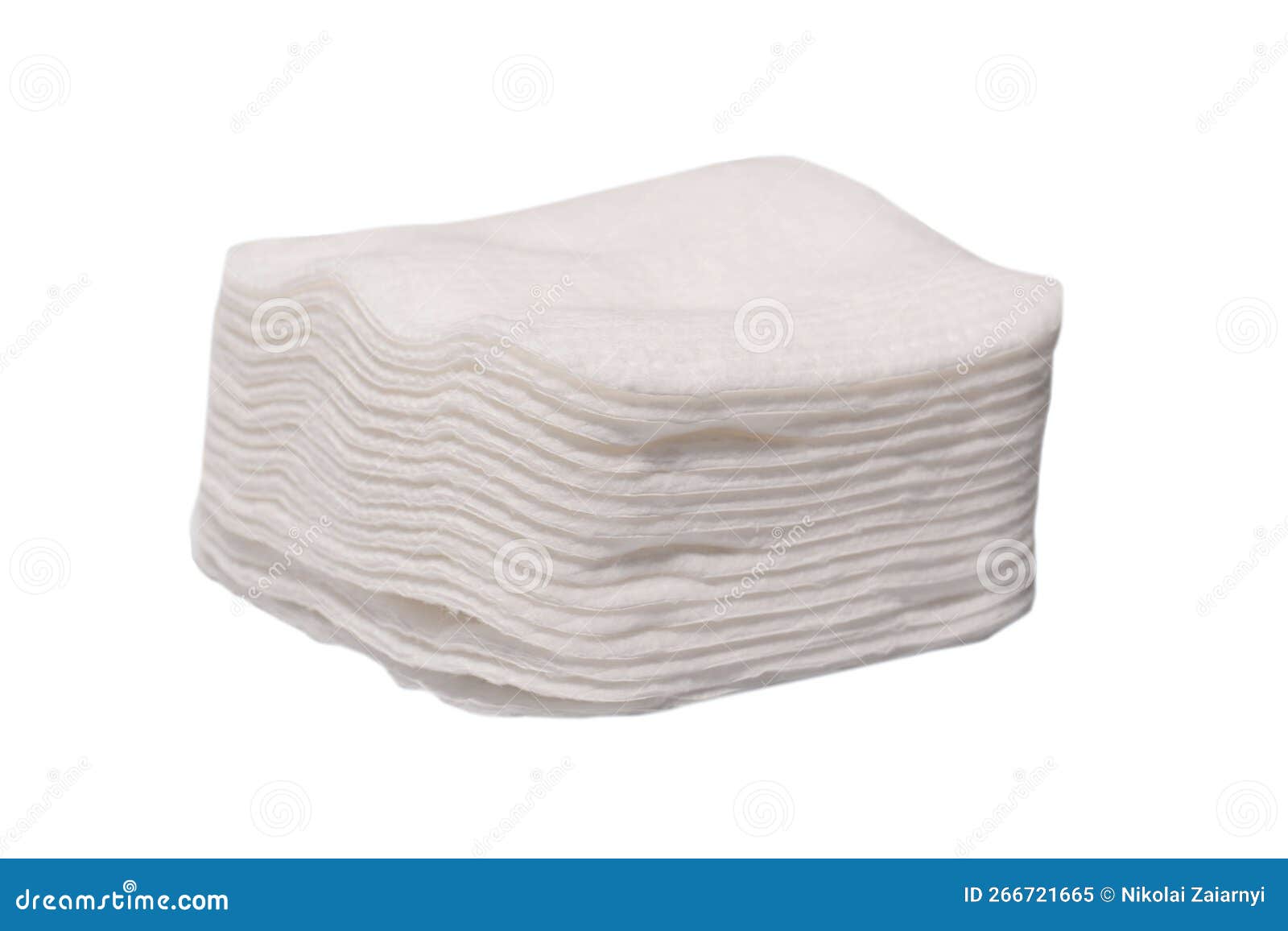 Stack of White Cotton Sponges Isolated on a White Background. Stock ...