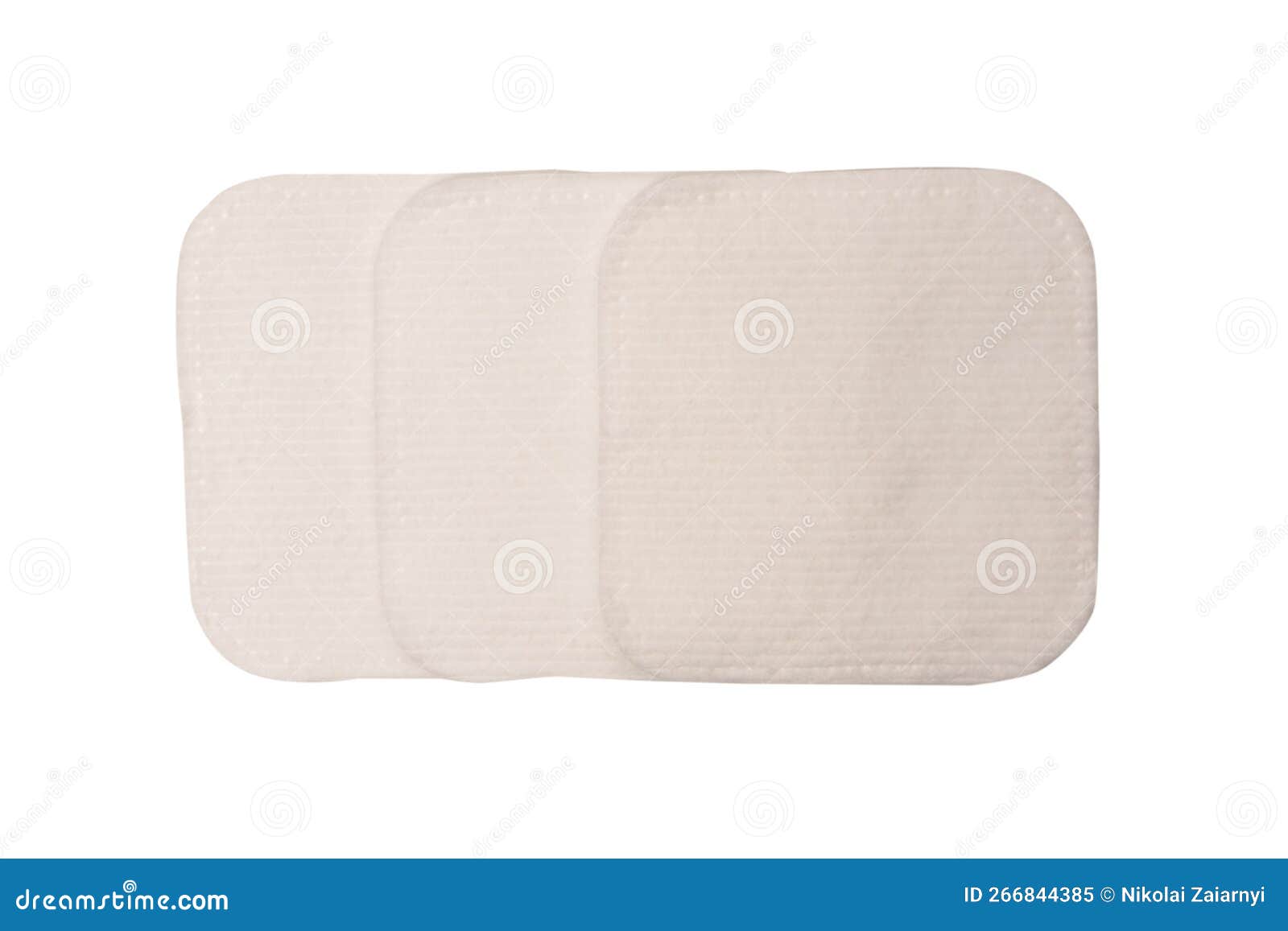 Stack of White Cotton Sponges Isolated on a White Background. Stock ...