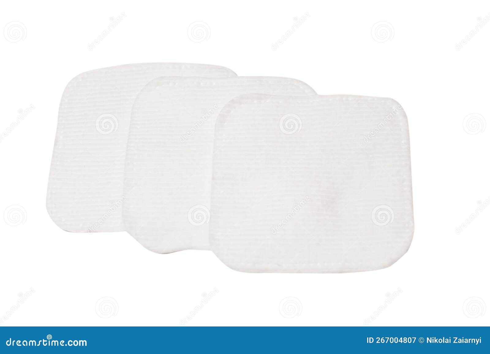 Stack of White Cotton Sponges Isolated on a White Background Stock ...