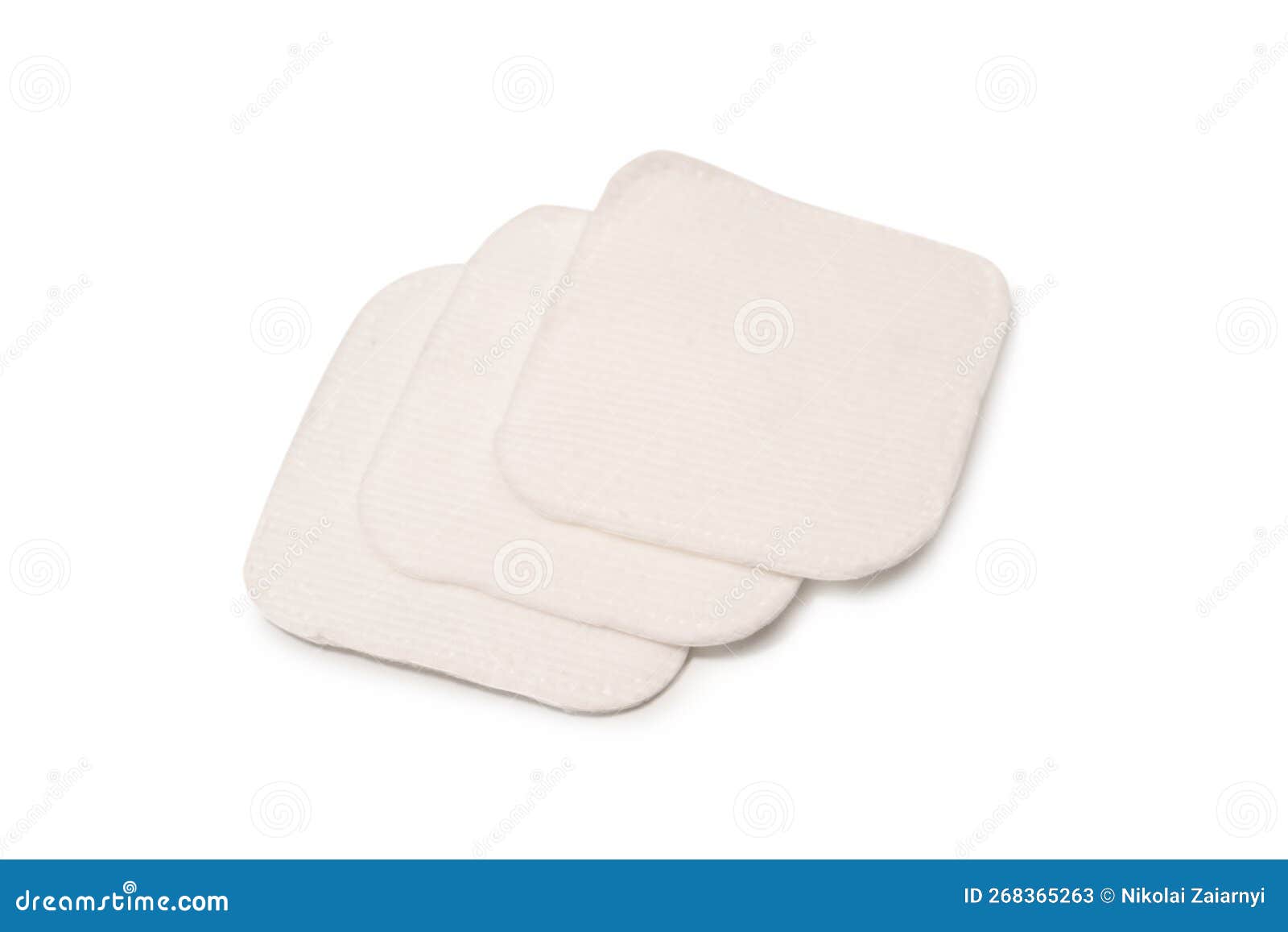 Stack of White Cotton Sponges Isolated on a White Background Stock ...