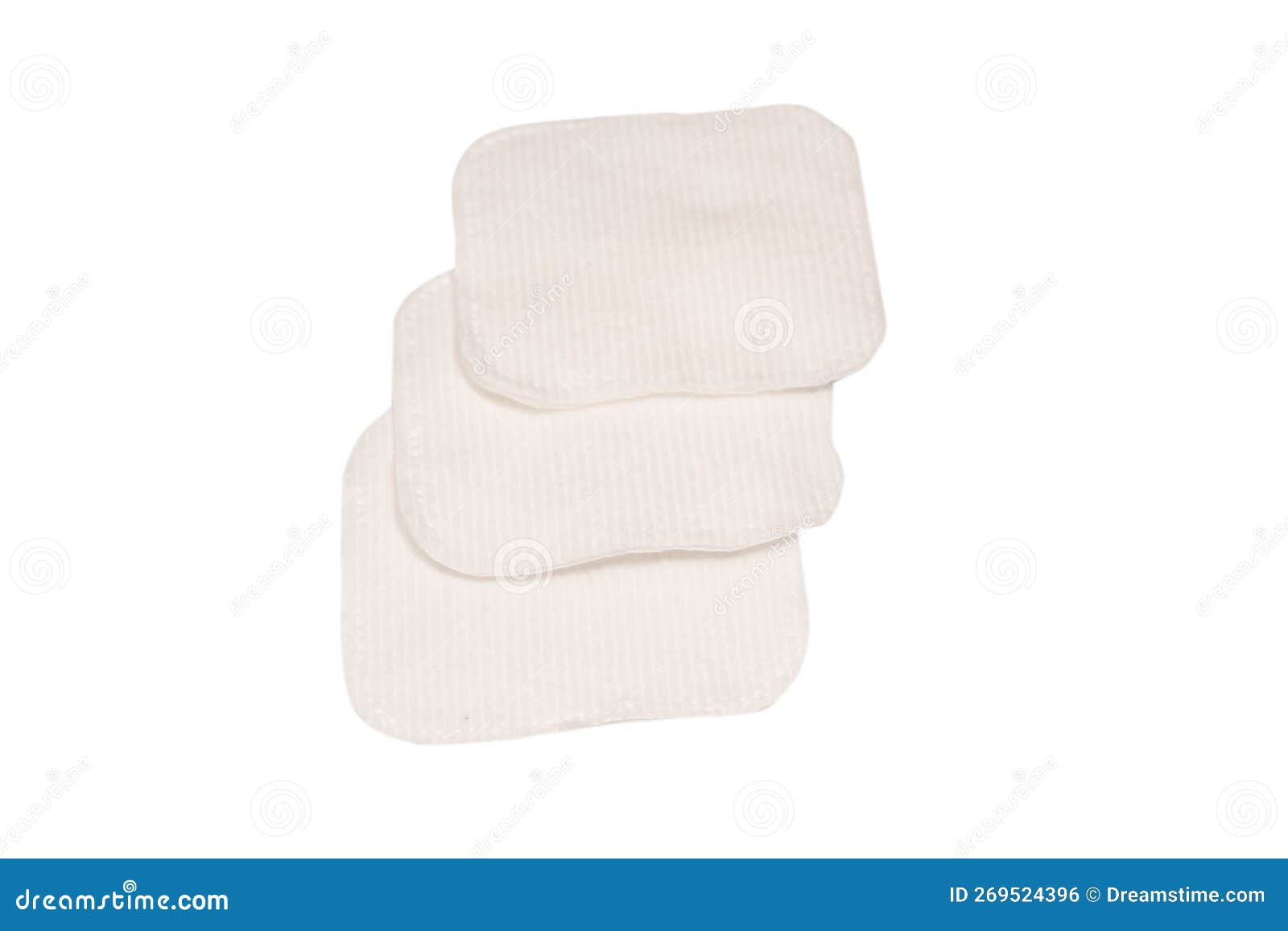 Stack of White Cotton Sponges Isolated on a White Background Stock ...