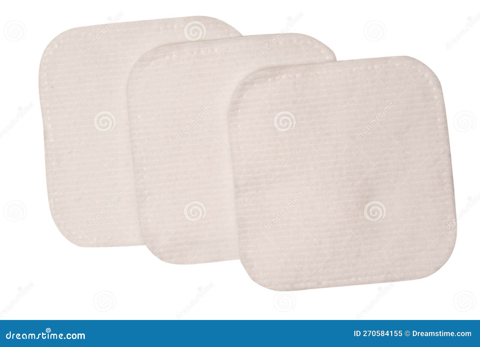 Stack of White Cotton Sponges Isolated on a White Background. Stock ...
