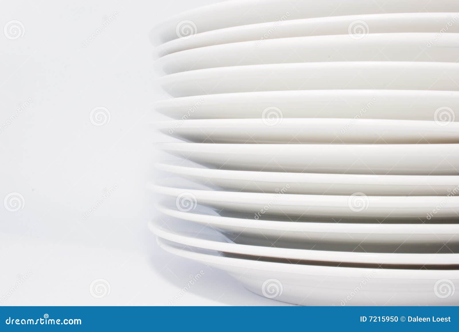 Stack of White Dinner Plates Stock Photo - Image of background, meal ...
