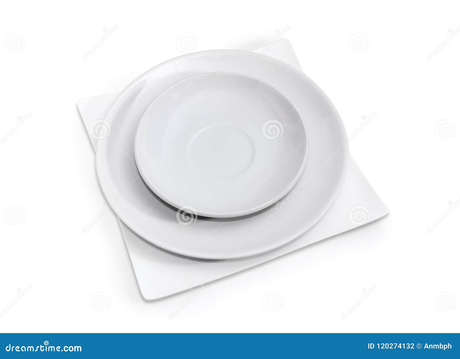 Stack of White Dishes Different Shapes and Sizes Stock Photo - Image of ...
