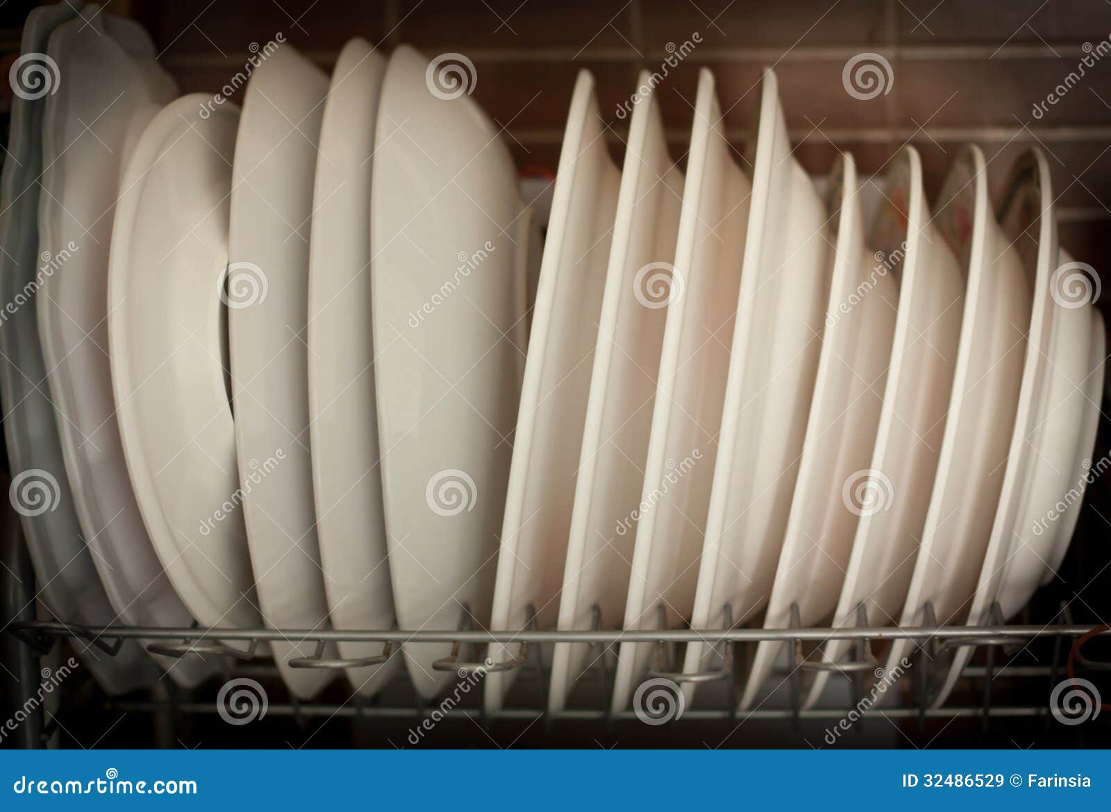Stack of white dishes stock image. Image of pile, kitchen - 32486529