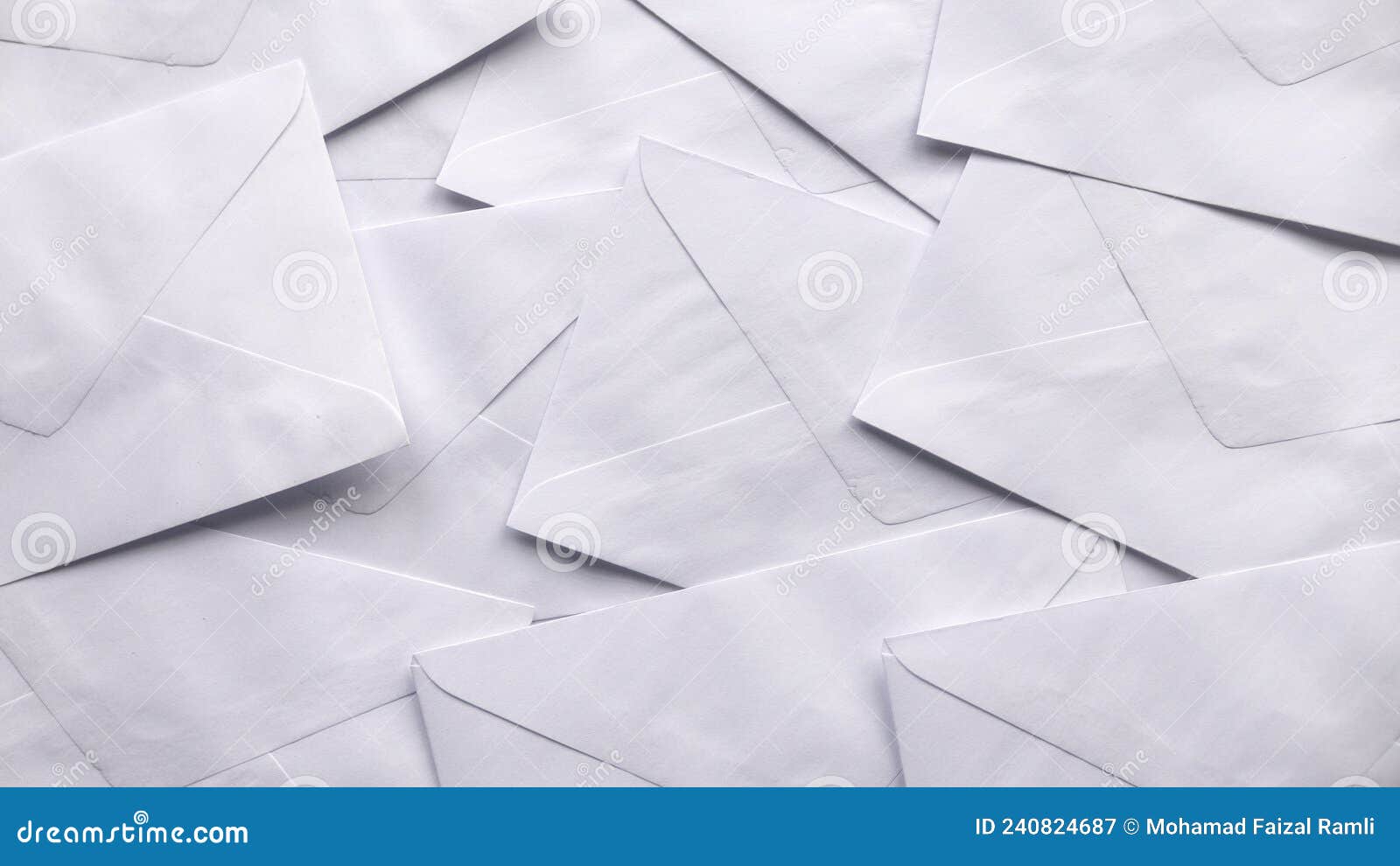 A Stack of White Envelopes for Background Stock Image - Image of ...