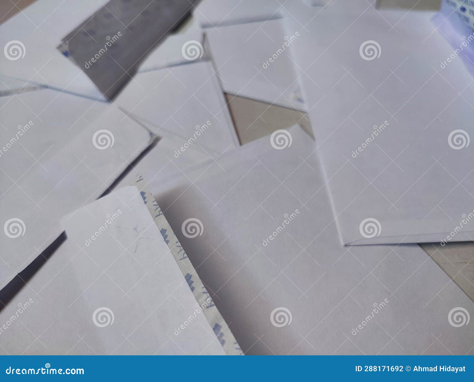 A Stack of White Envelopes for Background Stock Photo - Image of layout ...