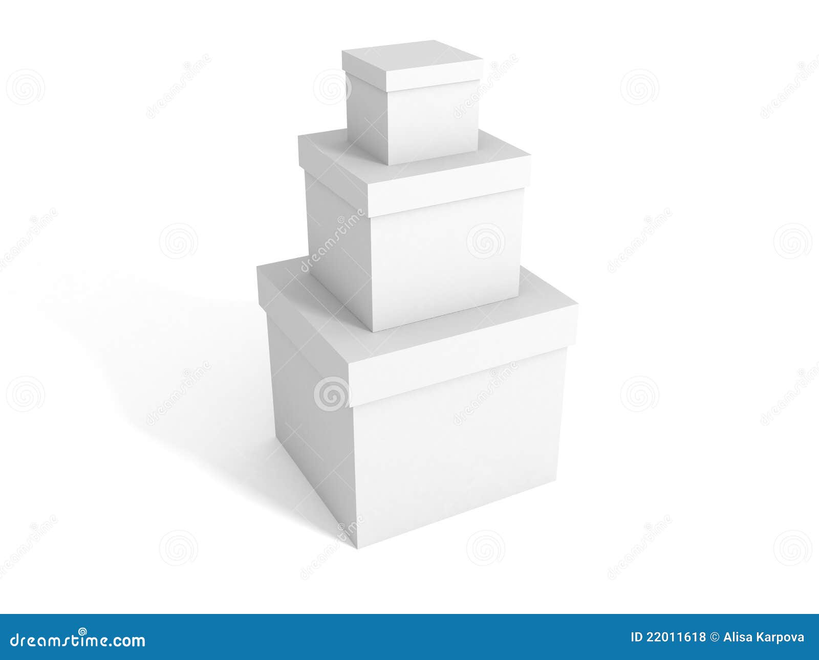 Stack of White Gift Boxes on White Background Stock Illustration ...