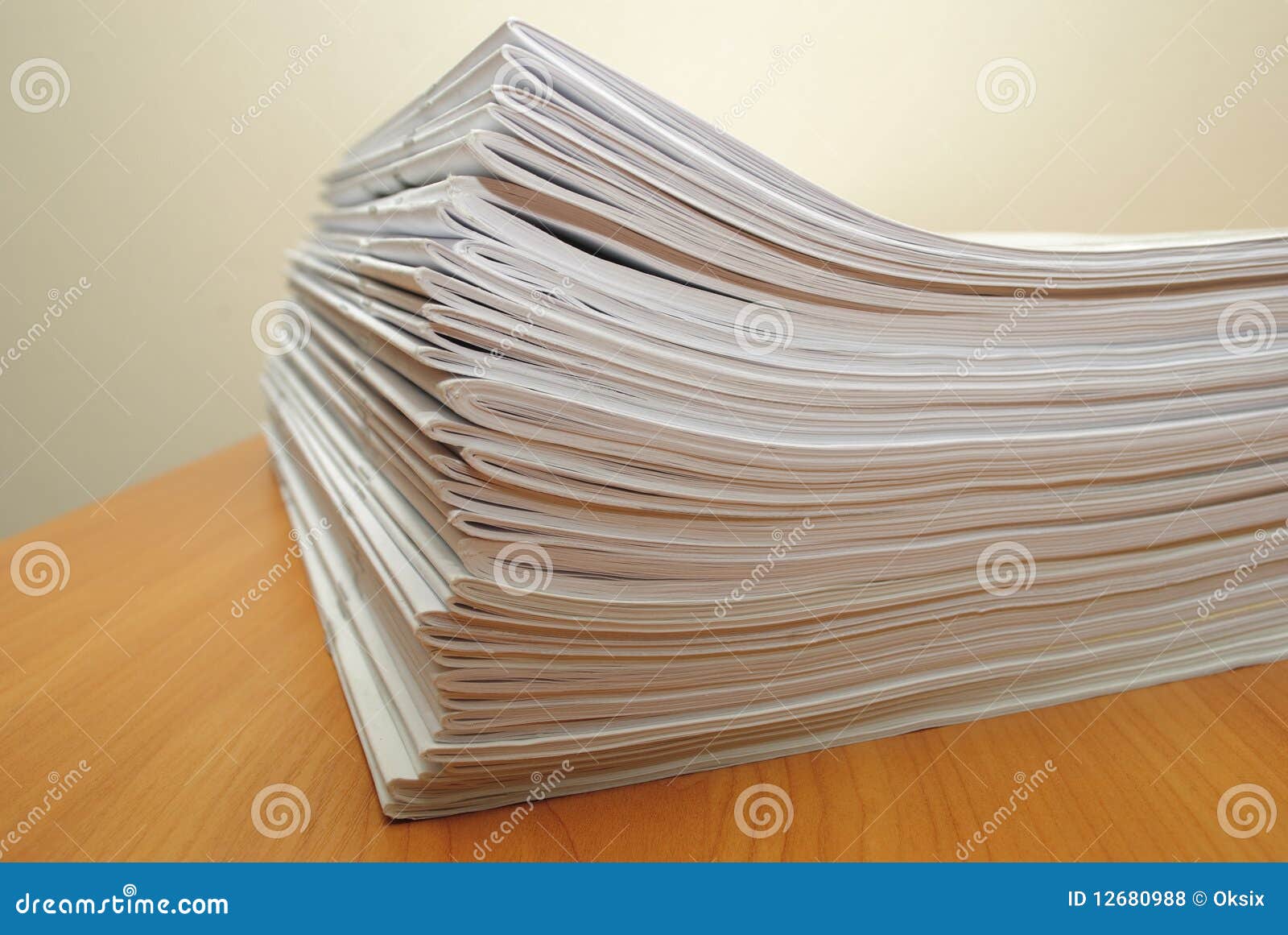 Stack of white journals stock photo. Image of register - 12680988