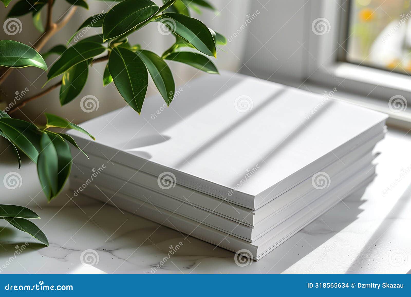 Stack of White Notebooks on Window Sill Stock Photo - Image of neat ...