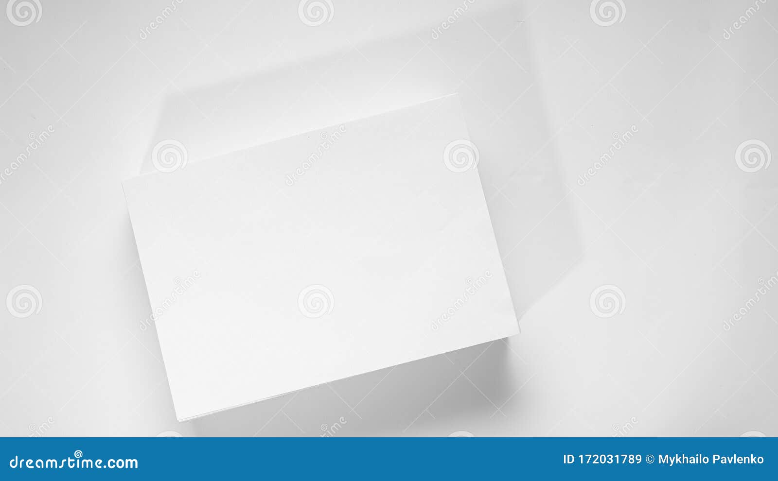 Stack of White Office Paper on Light Background, Top View, Place for ...