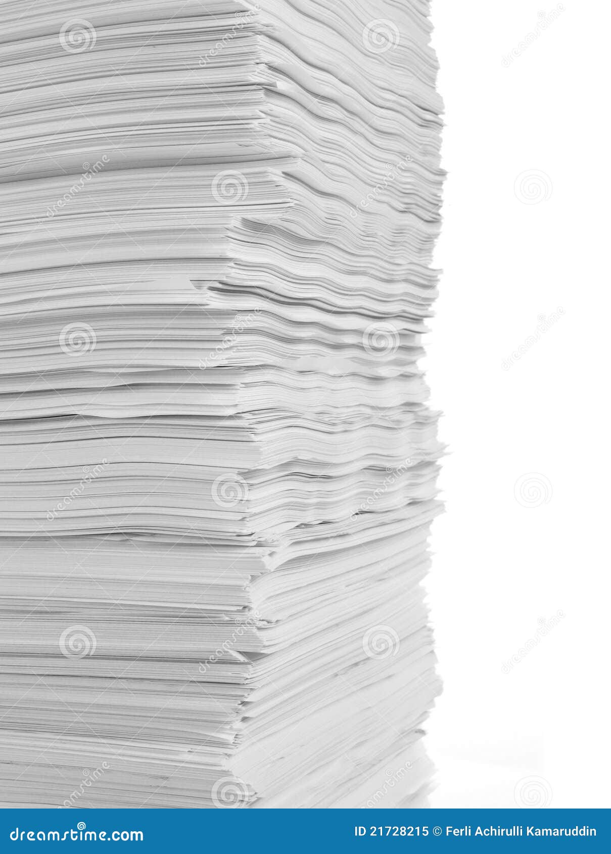 Stack of white paper stock image. Image of journal, closeup - 21728215