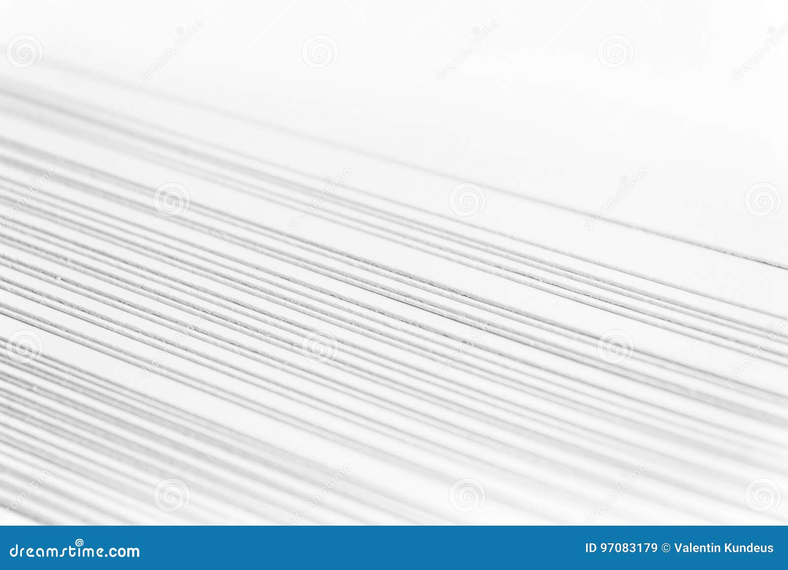 Stack of White Paper. Blurring Background. the Corners of Sheets of ...