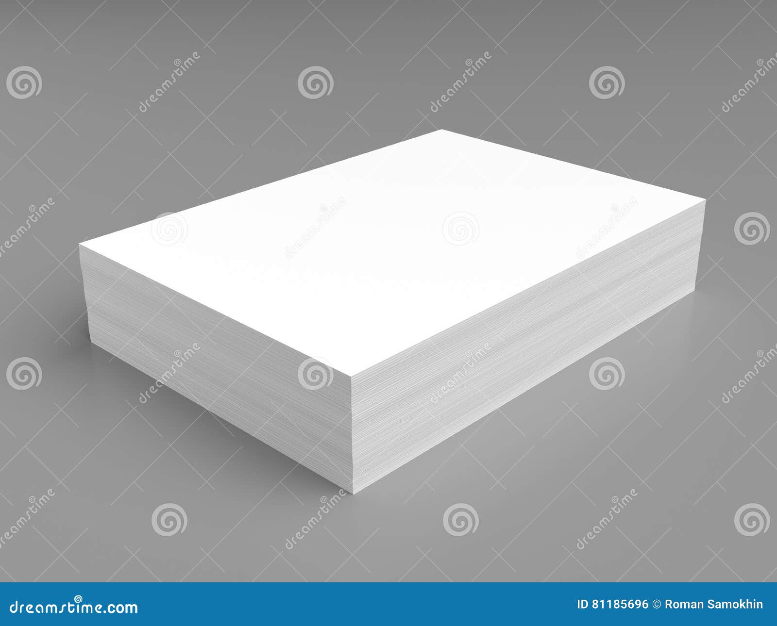 Stack of white paper stock illustration. Illustration of list - 81185696