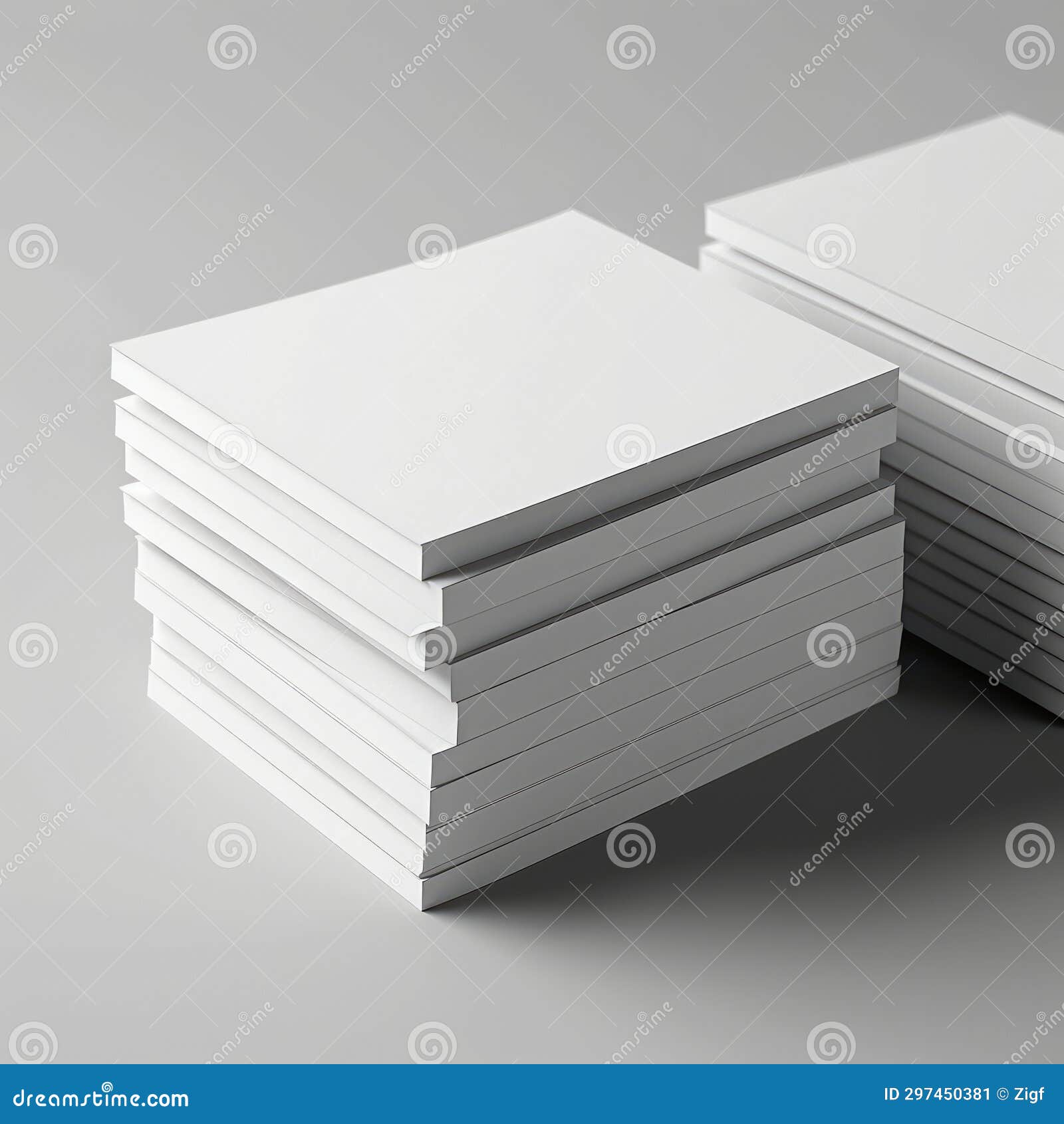 Stack of White Paper on Grey Background Stock Illustration ...