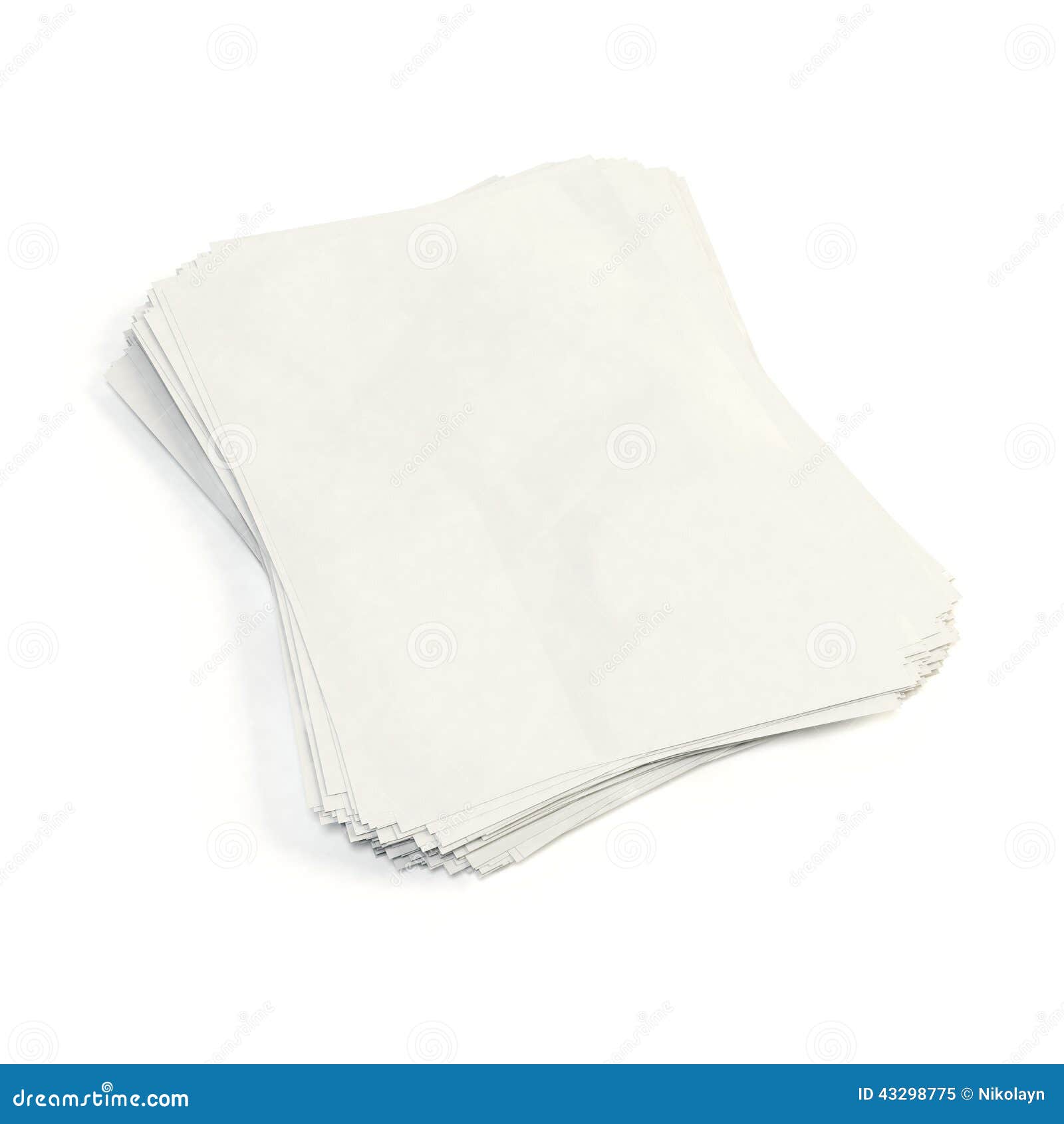 Stack white paper stock image. Image of paperwork, office - 43298775