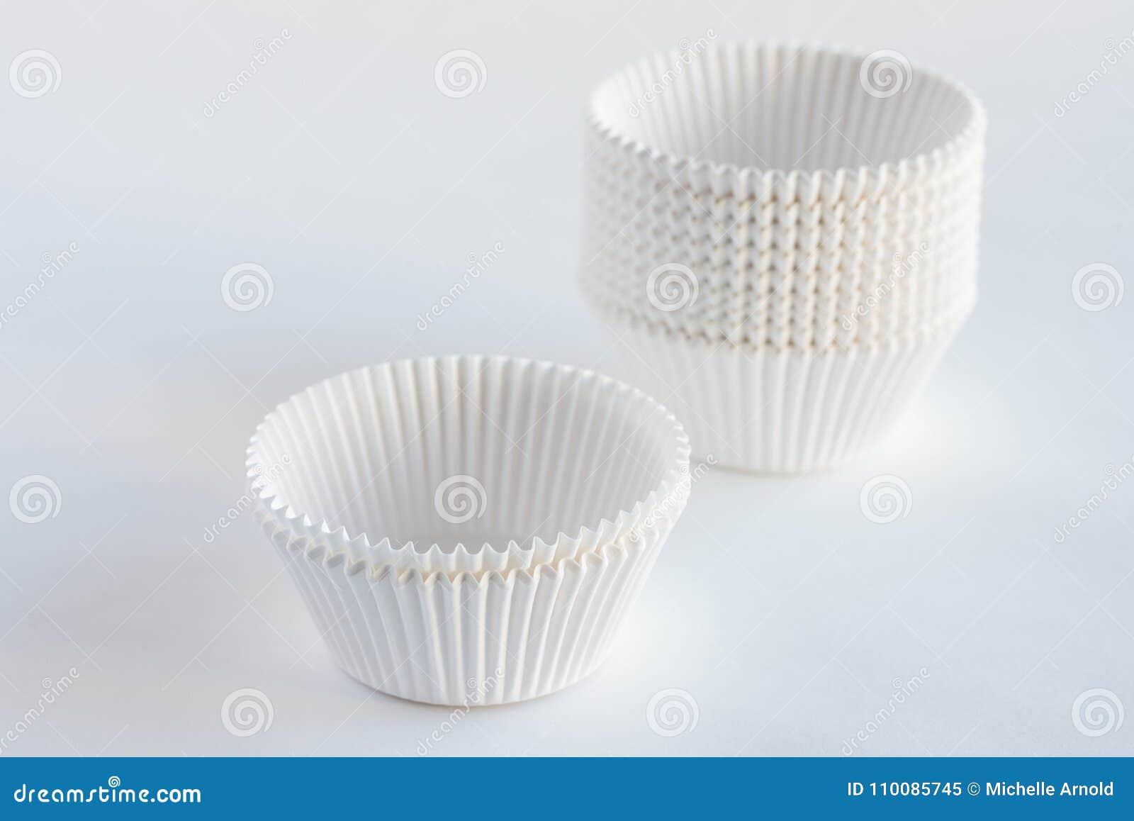 A Stack of White Paper Liners Stock Image - Image of paper, stack ...