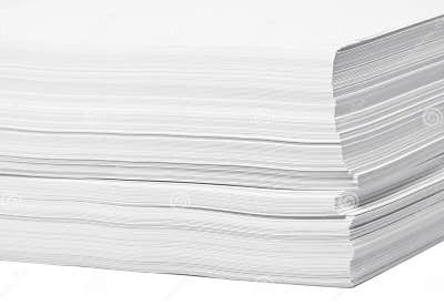 Stack of white paper stock photo. Image of paperwork - 34059726