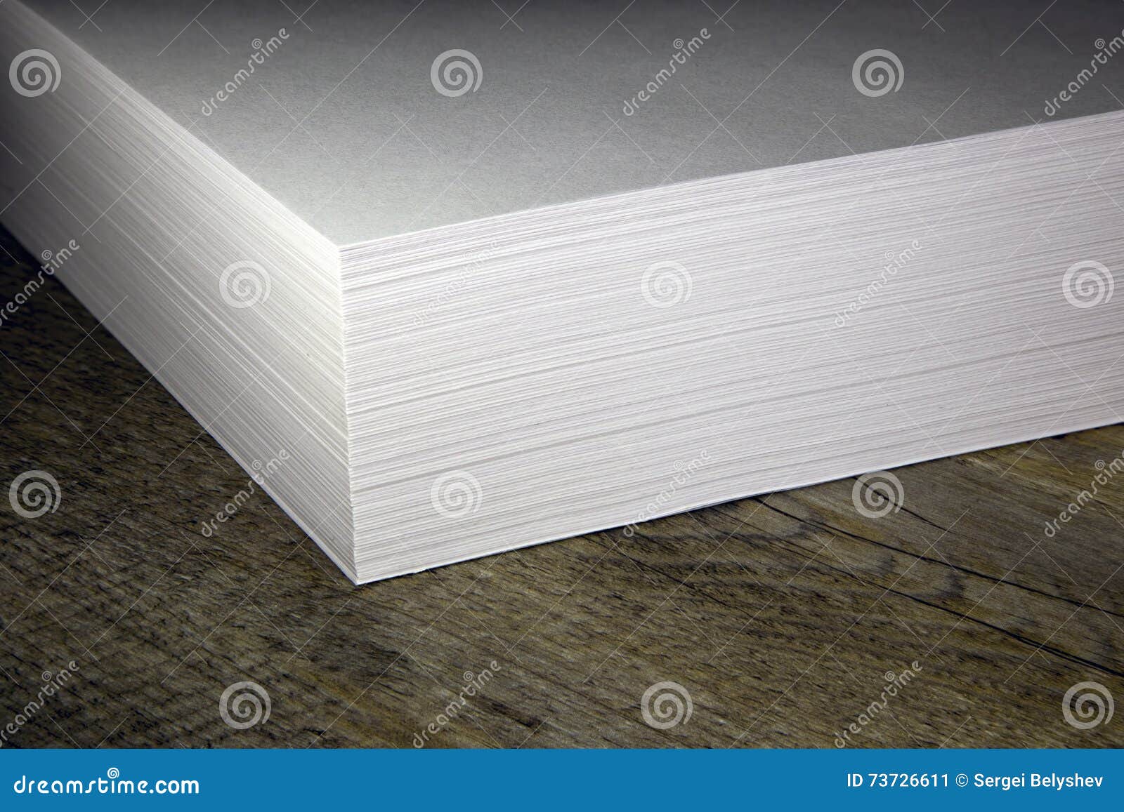 A Stack of White Paper for the Printer Stock Image - Image of design ...