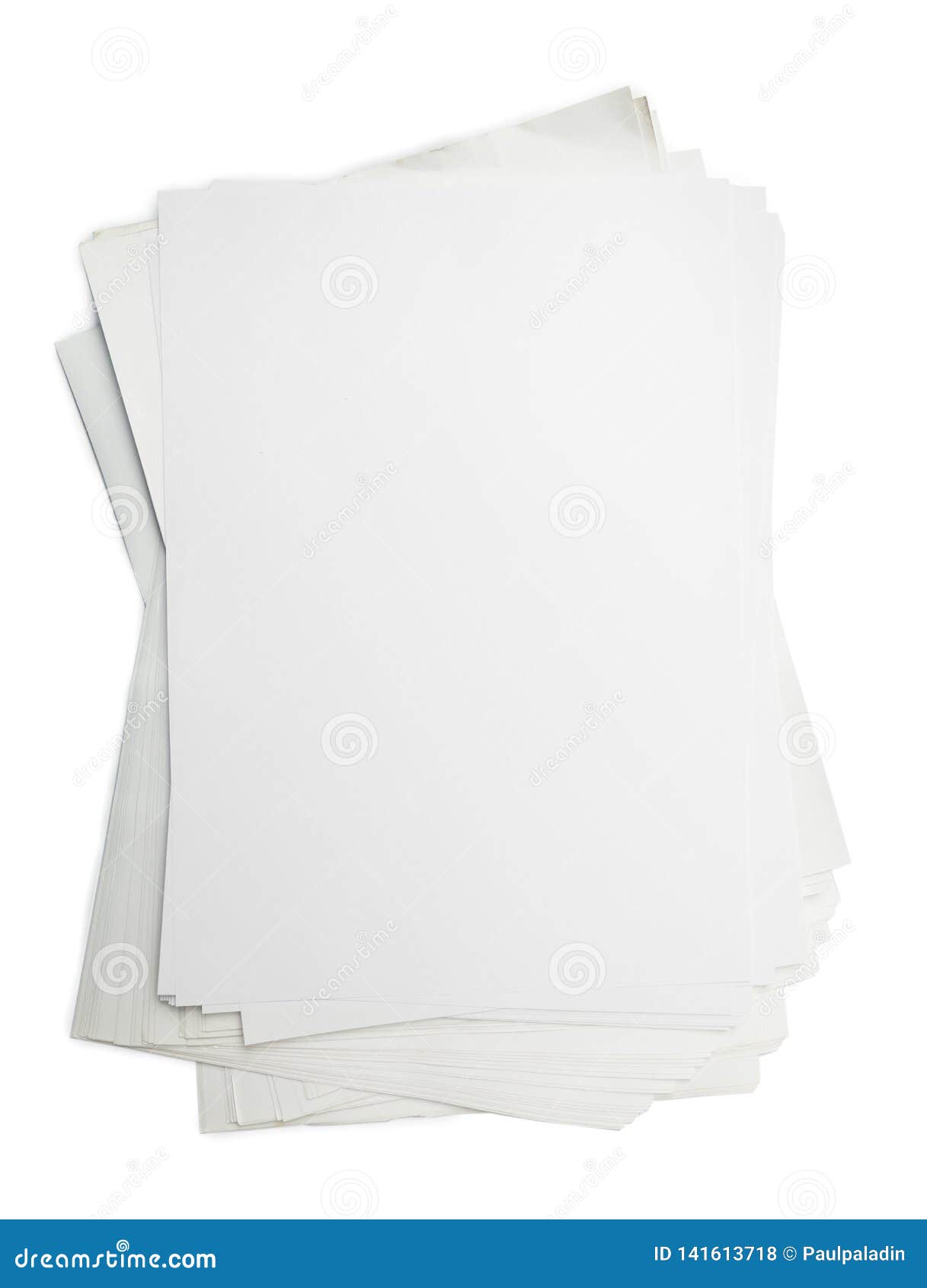 Paper Document Template with Metal Clips Stock Photo - Image of curve ...