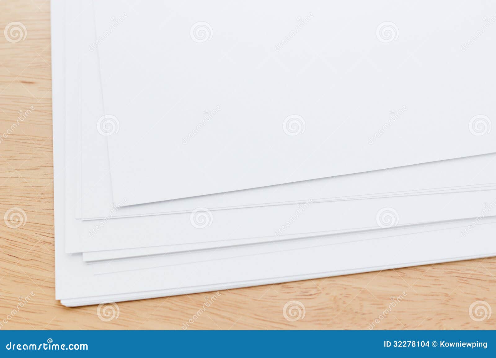 Stack White Paper on White Background Stock Photo - Image of ...
