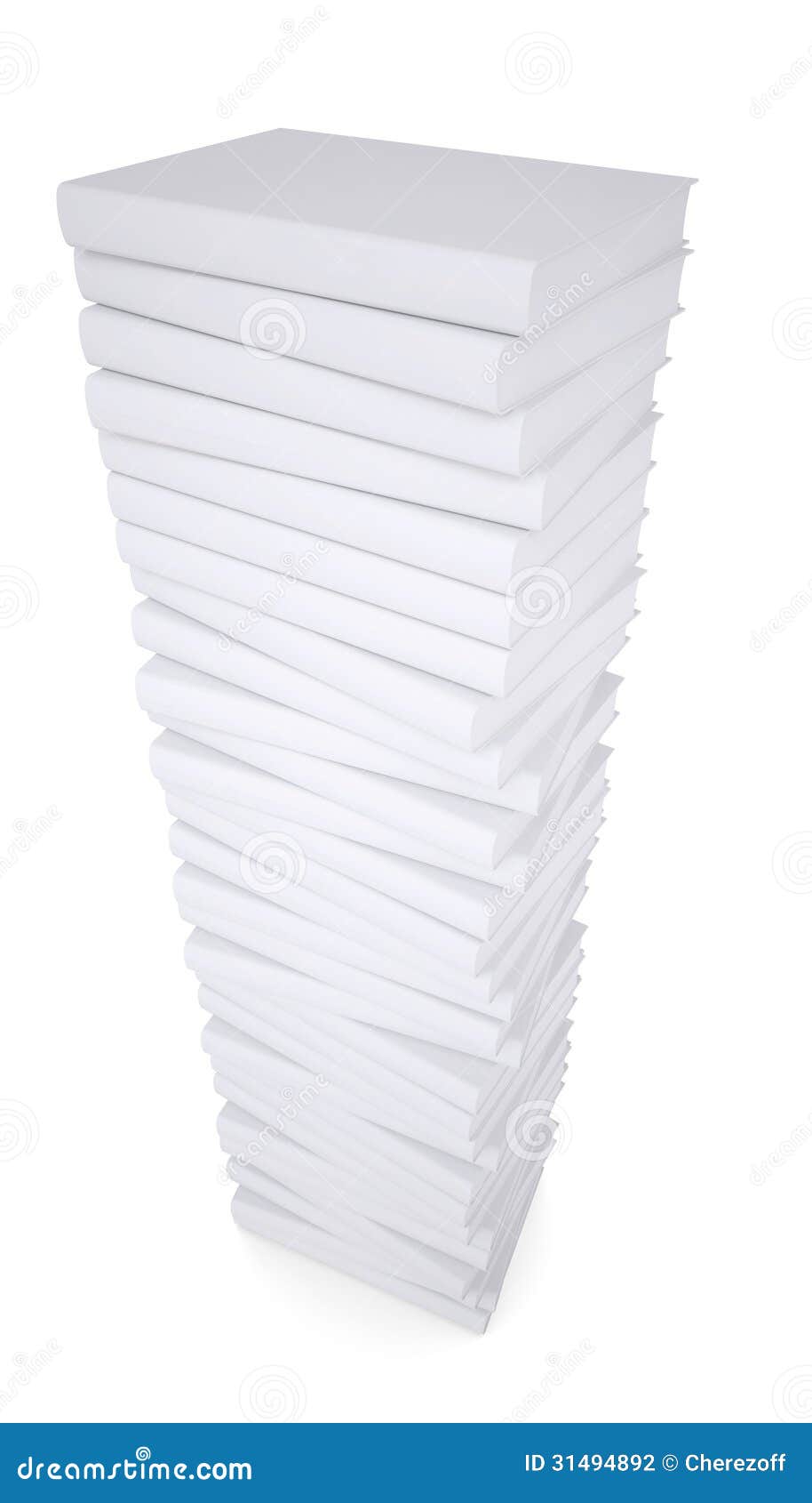 A stack of white papers stock illustration. Illustration of library ...