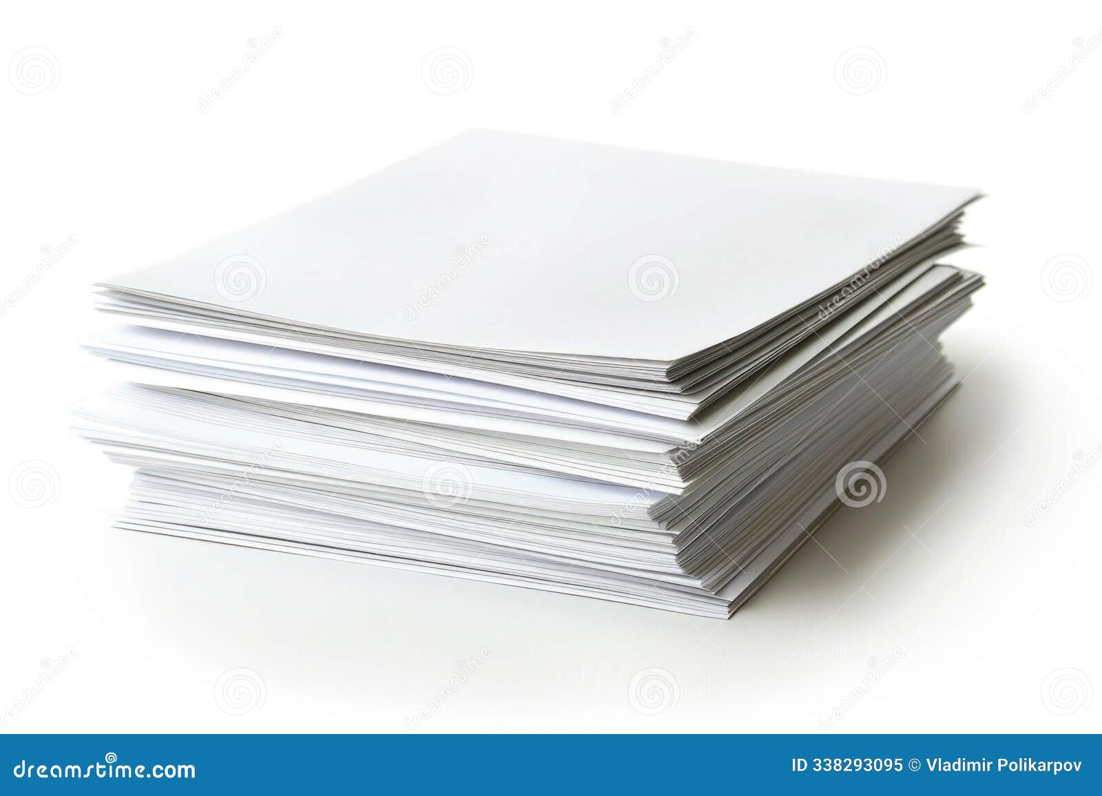 A Stack of White Papers Piled High, Suitable for Office or Educational ...