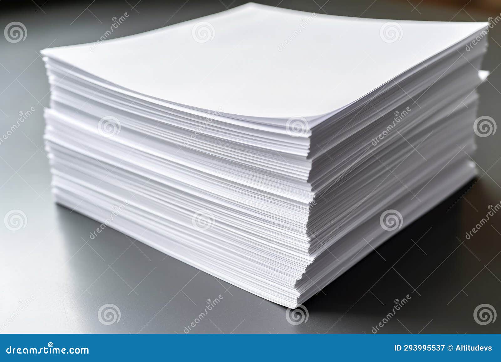Stack of White Papers Ready for Printing Flyers Stock Image - Image of ...