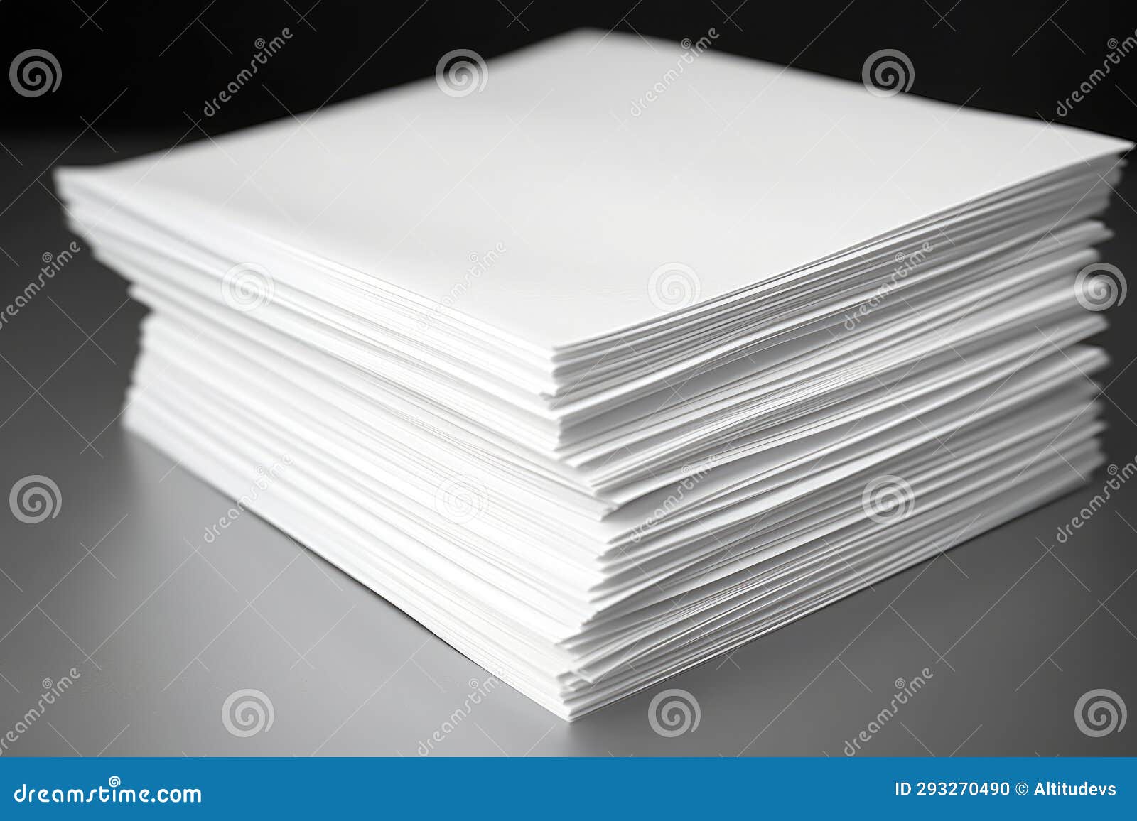 Stack of White Papers Ready for Printing Flyers Stock Photo - Image of ...