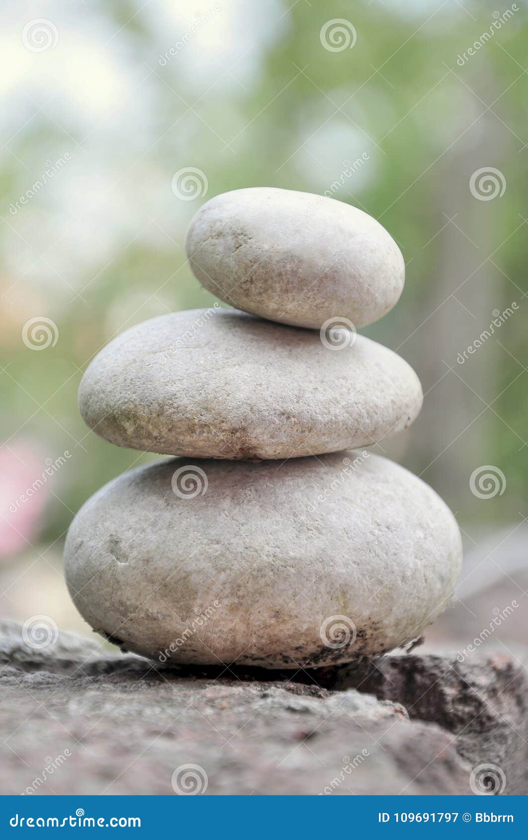 Stack of Pebble Stones on Balance Stock Image - Image of environment ...