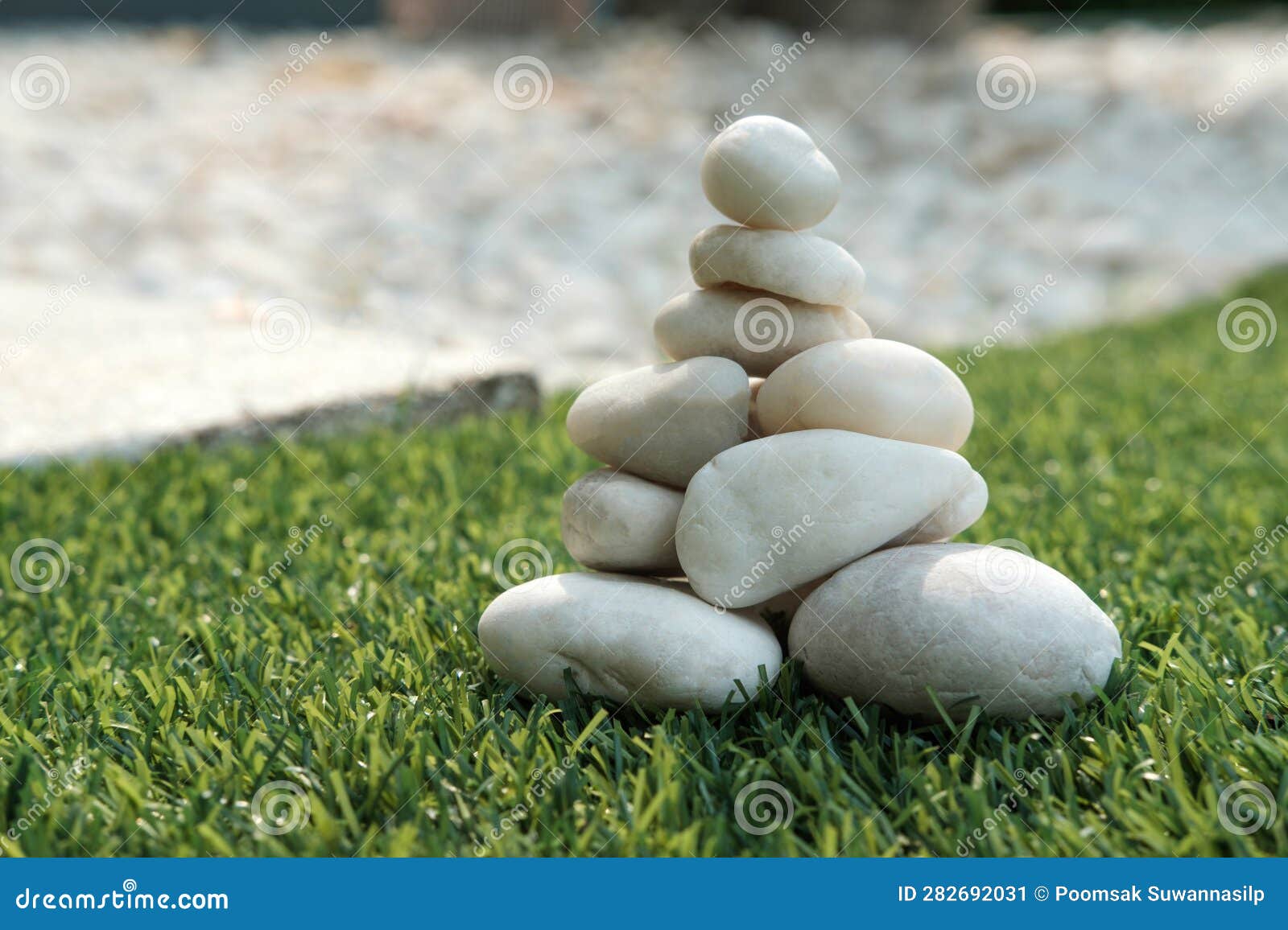Stack of White Pebble Stones Stock Image - Image of harmony, pile ...
