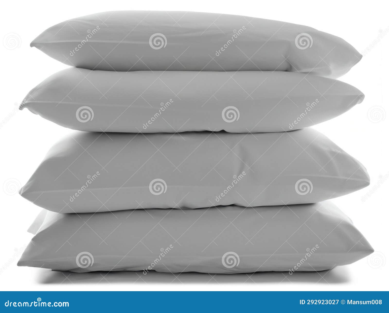 Stack of White Pillows Isolated on White Background Stock Image - Image ...