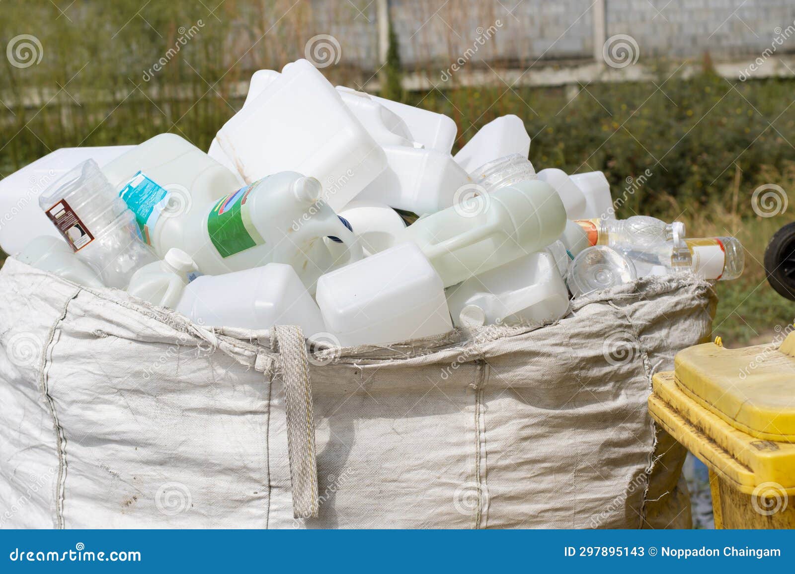Sorting Plastics for Recycling ,many White Plastic Bottles. Stock Image ...