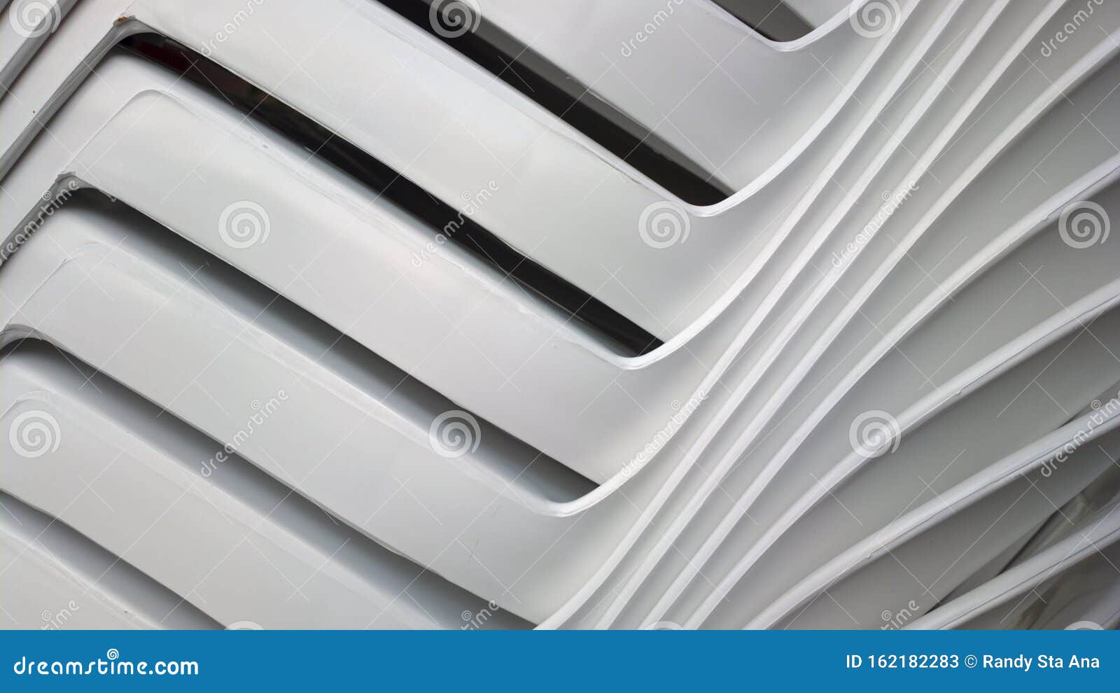 A Stack of White Plastic Chairs at the Office in Dubai Stock Image ...