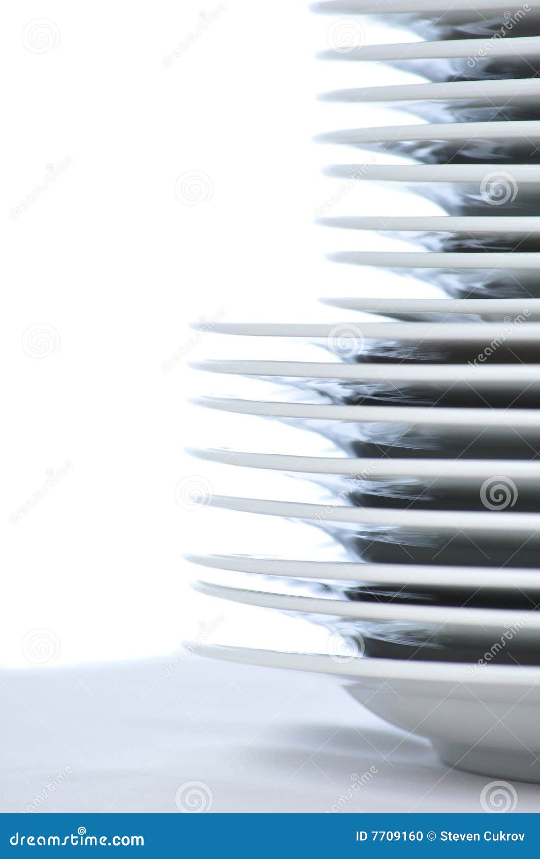 Stack of White Plates stock photo. Image of shallow, dishes - 7709160