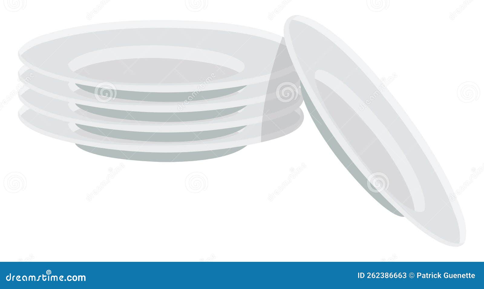 Stack of White Plates, Icon Stock Vector - Illustration of breakfast ...