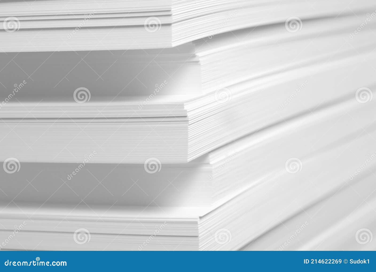 Stack of White Printing Paper Stock Image - Image of background, white ...