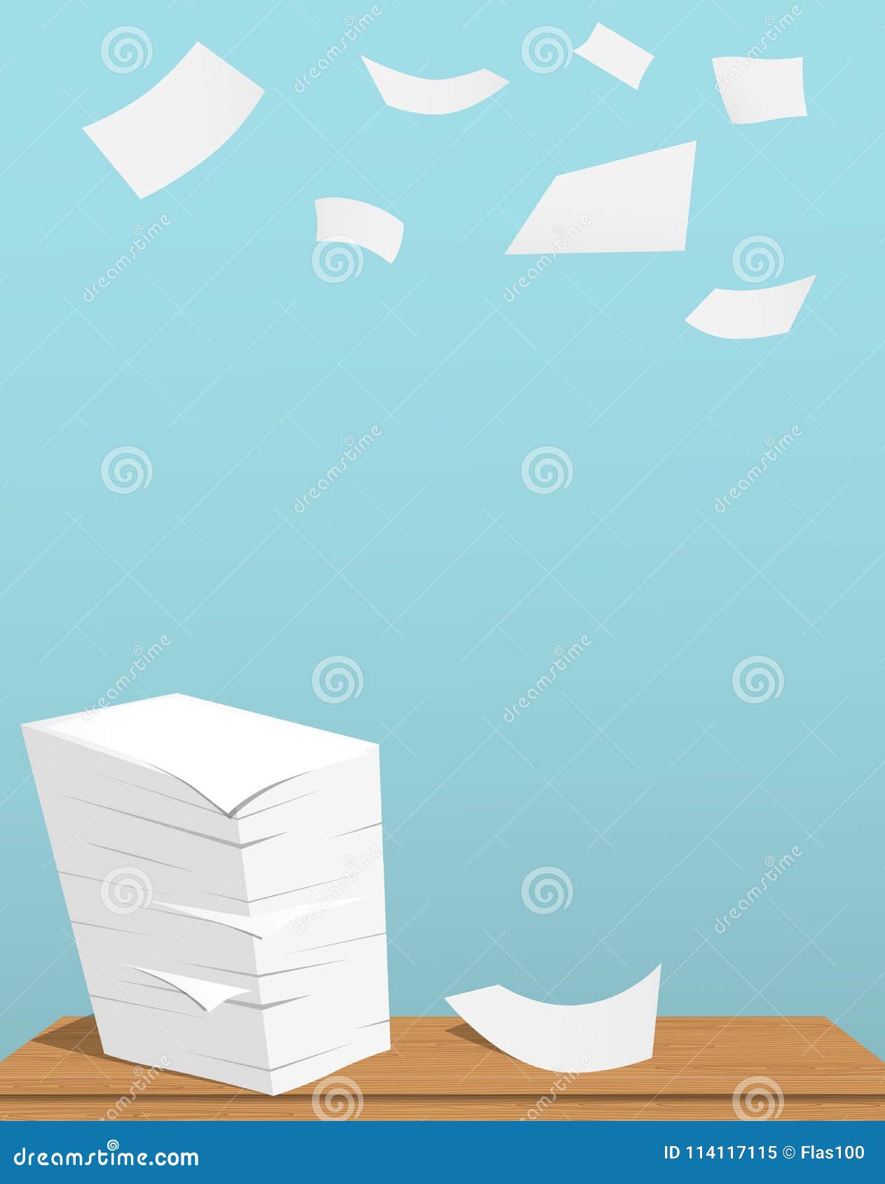 Stack White Paper Blue Background Stock Illustrations – 4,136 Stack ...