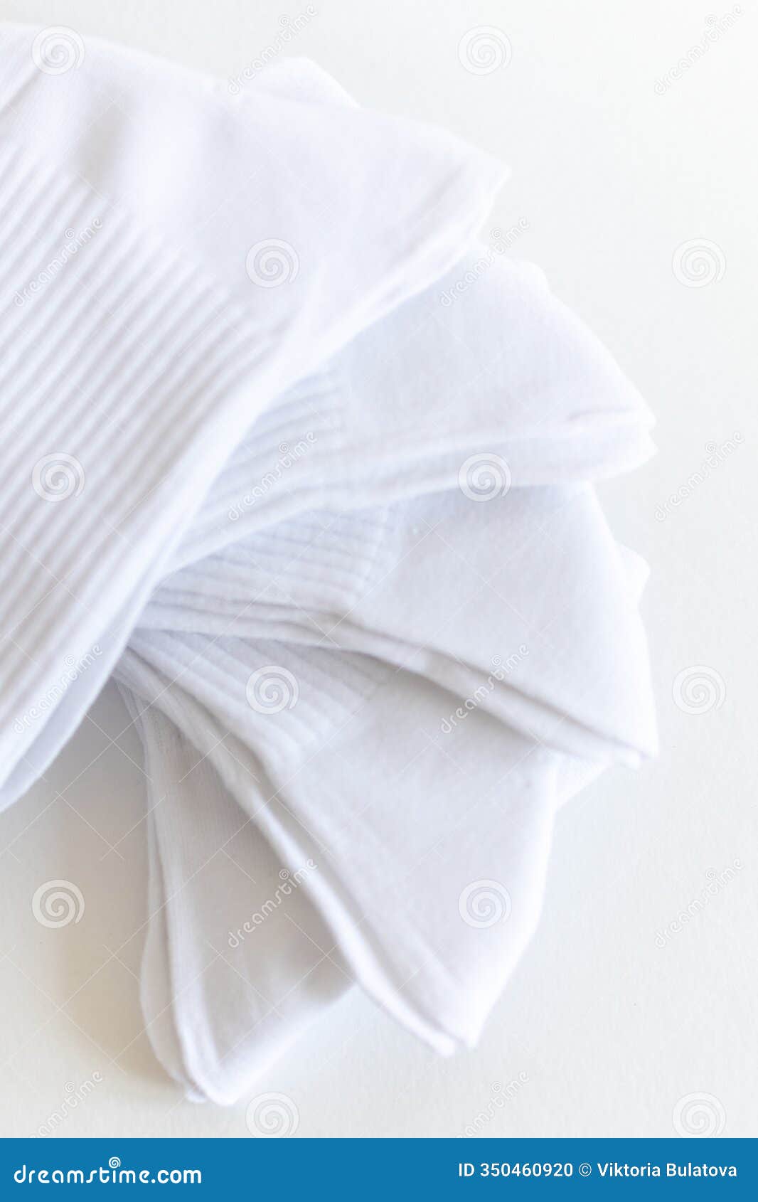 A Stack of White Socks on a White Background.cotton Stock Photo - Image ...