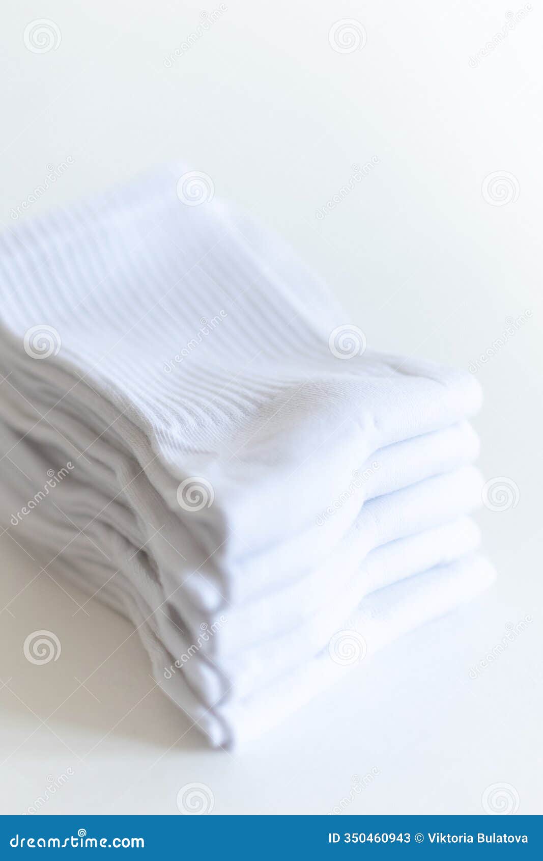 A Stack of White Socks on a White Background.cotton Stock Image - Image ...