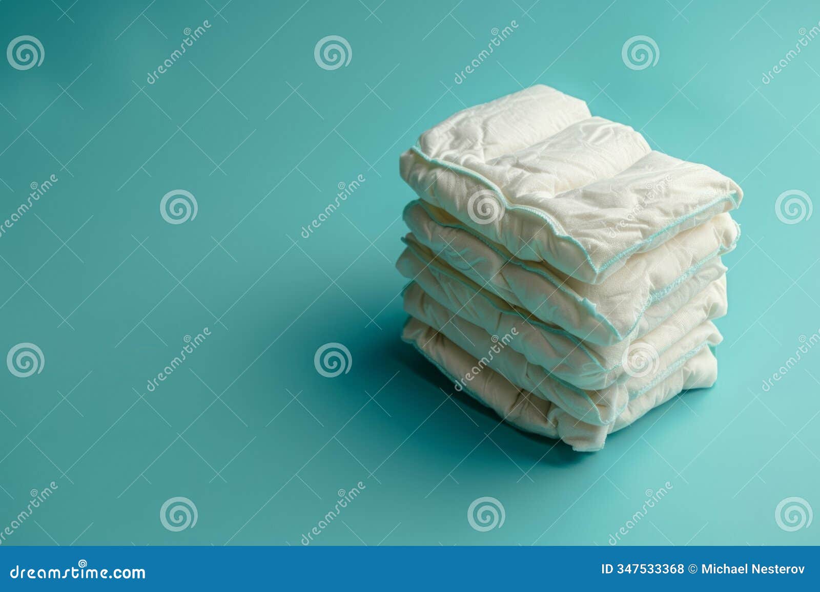 Stack of White Soft Baby Diapers Stock Photo - Image of clean ...