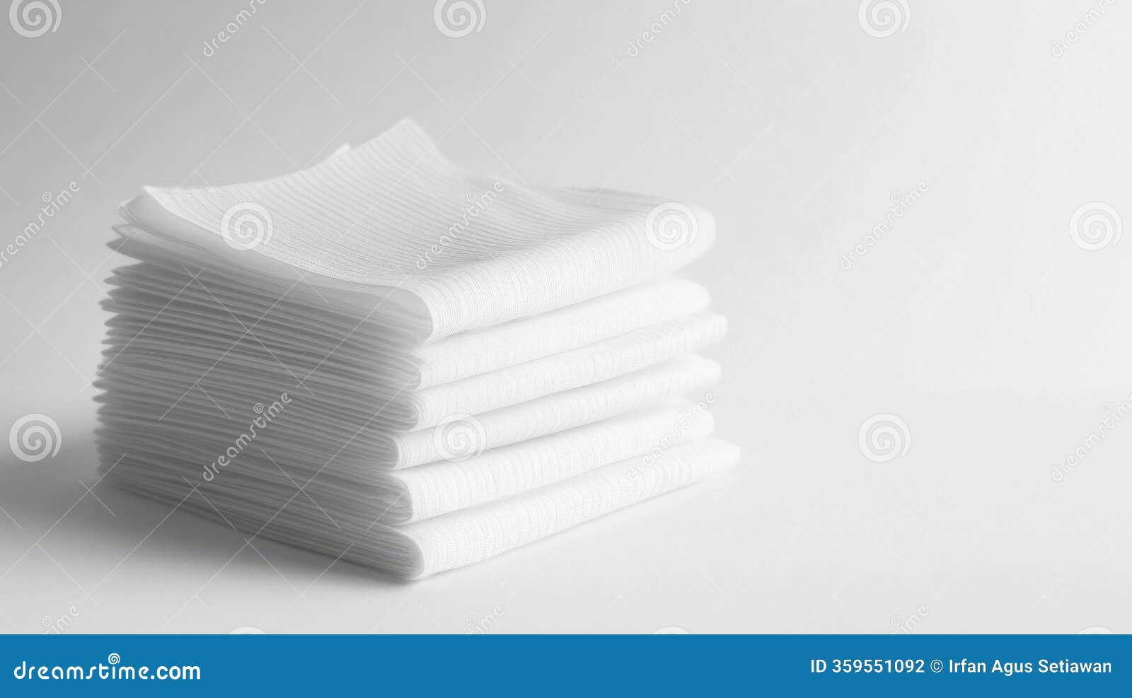 Stack of White Soft Tissues on White Background Stock Illustration ...