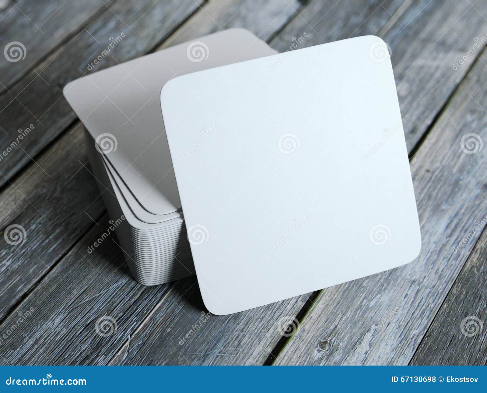 Stack of White Square Beer Coasters Stock Photo - Image of decoration ...