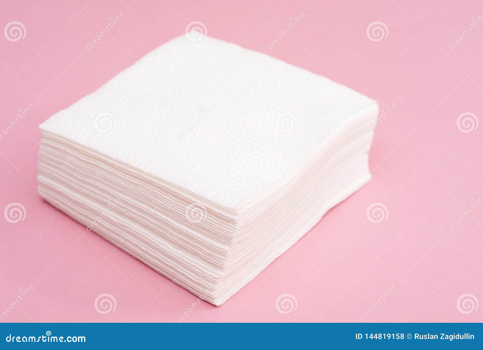 Stack of White Square Paper Napkins Stock Photo - Image of restaurant ...
