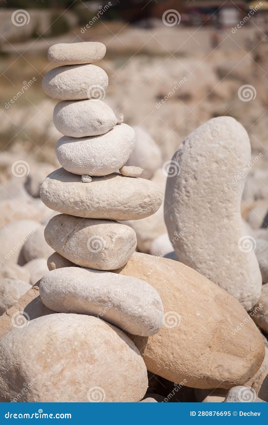 Stack of White Stones. Pile of Stones Stock Image - Image of stacked ...