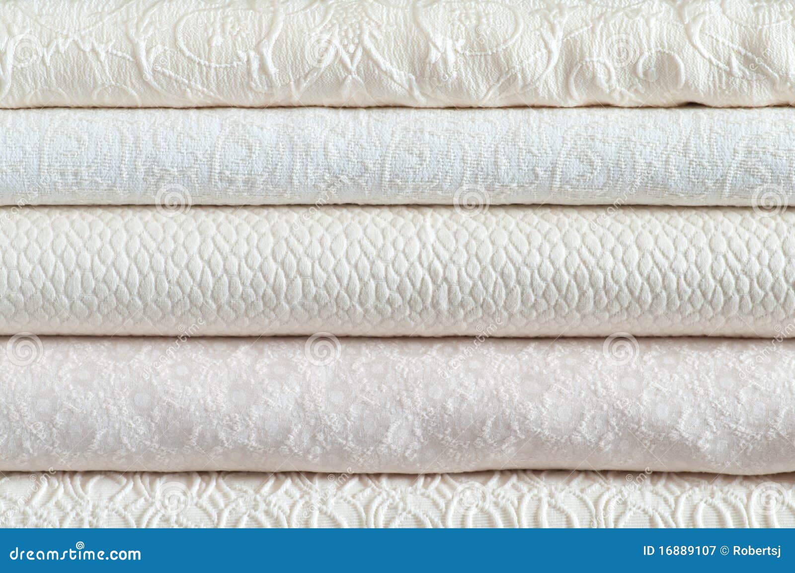Stack of white textiles stock image. Image of close, goods - 16889107