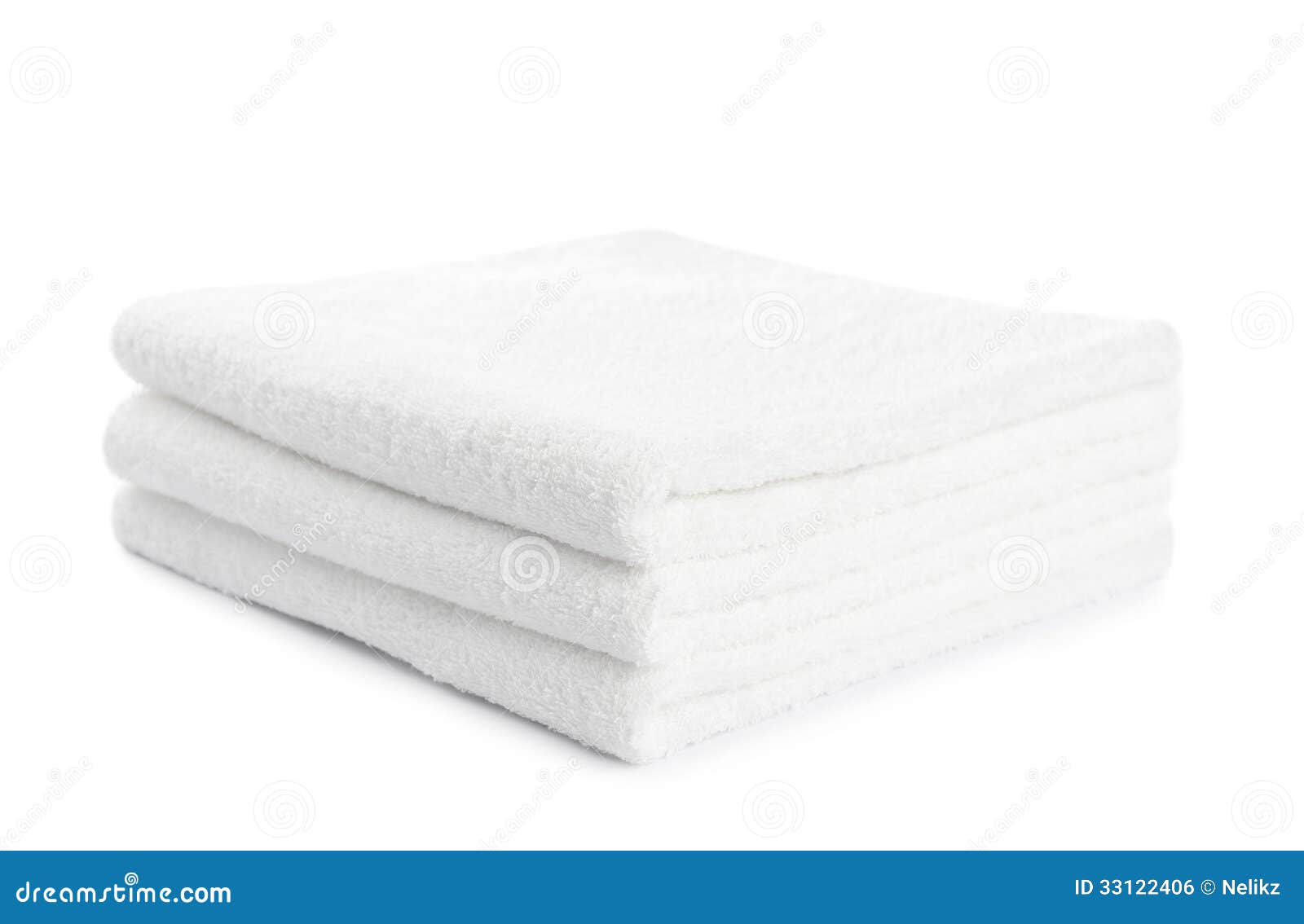 Stack of White Towels Isolated Stock Photo - Image of care, cotton ...